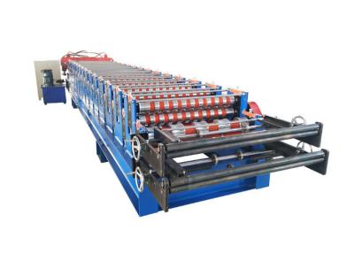 China Dos diseños del rollo de acero de la capa doble que cubre que forma la máquina con programa automático en venta
