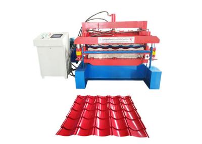 중국 지붕 타일 이중 레이어 롤 성형기 전기 긴장 380V 50 Hz 3은 단계적으로 시행합니다 판매용