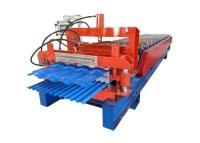 China PLC Control Glazed Tile Forming Machine , Trapezoidal Sheet Roll Forming Machine for sale
