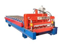 China High Rib Glazed Tile Roll Forming Machine Cutting Mode Hydraulic Guide Column for sale
