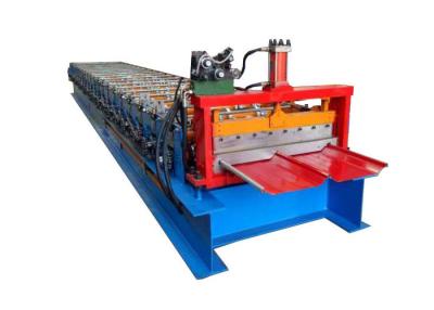 China Self Locked Strip Standing Seam Machine , Roof Panel Roll Forming Machine 20 Rows Roller for sale