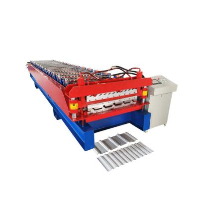 중국 물결모양이고 부등변 4각형 이중 레이어 롤 성형기 수력 전자동 판매용