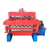 China Customized blue Double   Layer Forming Machine Roof Automatic Tile Roll Making for sale