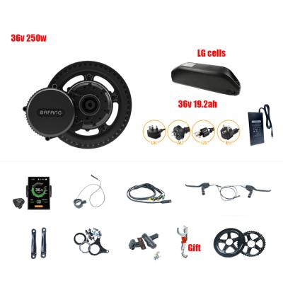 Cina Ebike/e bike/electric bicycle/electric bicycle/mountain bike show battery C18 battery samsung cell bafang 8fun mid drive kit bbs01b 36v 250w motor for bike in vendita