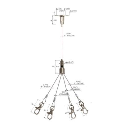 Cina Sospensione d'attaccatura Kit Fork Type Indoor YW-86022 del cavo di cavo del vaso di fiore in vendita