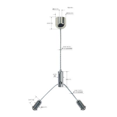 China Heavy Duty Y Shape Hanging Wire Rope YW-86054 For LED High Bay Lights for sale