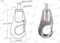 China Cable Bottom Exit Brass Cable Gripper / Self Gripping Hook For Picture Hanging System for sale