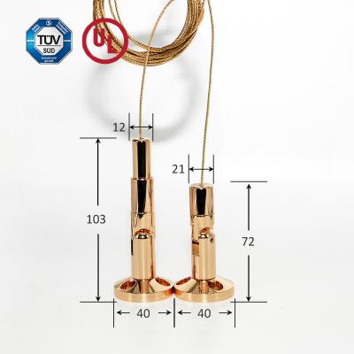 Cina Commercio all'ingrosso Kit di appesi per cartelloni in ottone con rivestimento in oro in vendita