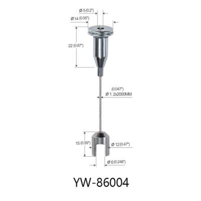 Cina Sistema d'attaccatura del pannello acustico dell'OEM sulla lunghezza regolabile YW86004 di 2000mm in vendita