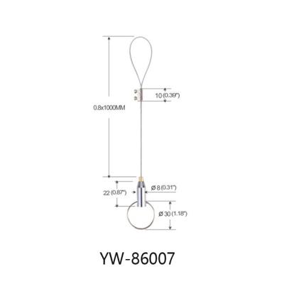 Cina sistema di illuminazione sospeso 1.2mm del cavo YW86006 d'ottone nichelato in vendita