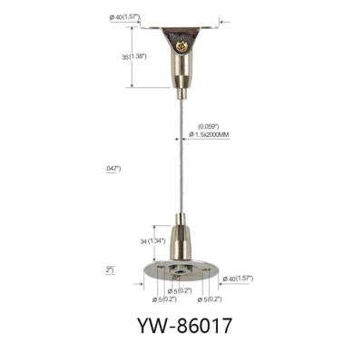 中国 安全YW86016のための1.2*250mmのステンレス鋼 ワイヤー ロープ締縄およびアイレット付属品 販売のため