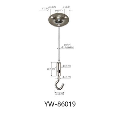 中国 安全YW86016のための1.2*250mmのステンレス鋼 ワイヤー ロープ締縄およびアイレット付属品 販売のため