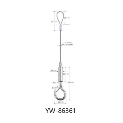 Chine Les trois jambes réglables de fabricant de boucle câblent le kit YW86360 d'éclairage de panneau de suspension à vendre