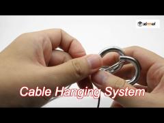 Cable de sécurité de type Y avec crochet de ressort pour le système de suspension
