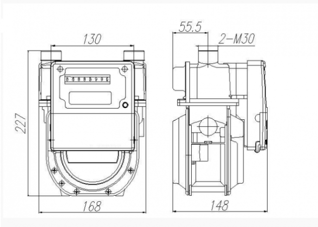 L'impulso domestico pagato anticipatamente corpo di alluminio del bottone del silicone della tastiera GPL dello STS del contatore del gas ha prodotto 0