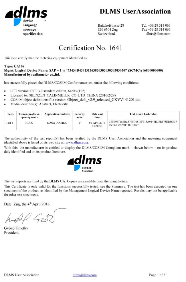 Product certification 4