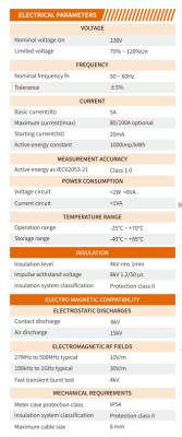 中国 CA168-L01 多料金 STS スマートプリペイド電気メーター スマートエネルギーメーター キーボード RF / LORA通信 販売のため