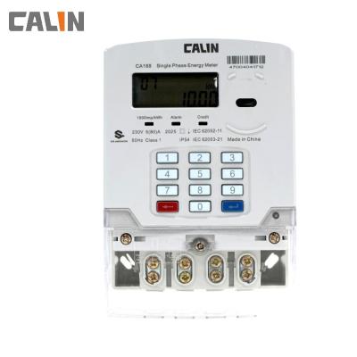 China STS Single Phase Power Meter Prepayment Keypad Electricity Meter With PLC / RF Communication for sale