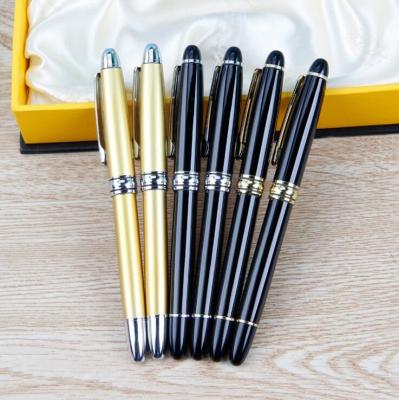 China promo metal bank pen,metal Gel ink roller pen with cap for sale