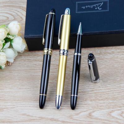China Black Color Business signature pen metal gel pen with custom logo engraving for sale