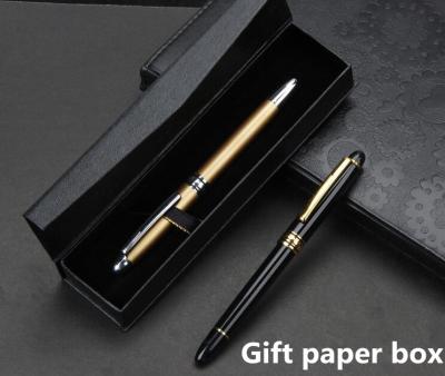 China high quality metal ball pen with customized logo promotional metal roller pen with pen box for sale