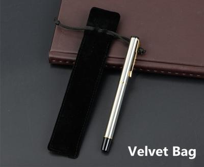 China Cheaper price Velvet Bag pakage metal gel pen gift metal pen office use ball pen for sale