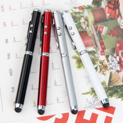 China Promotional Gift LED light Touch stylus metal pen with logo printing for sale