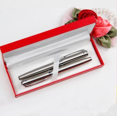 China Good quality stainless steel metal pen silver metal roller ball pen with engrave logo for sale