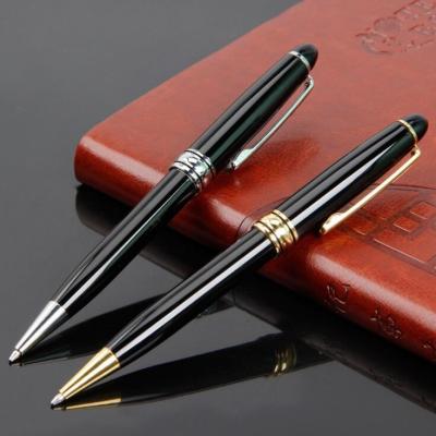 China Popular Black Hotel metal pen with custom laser engraving logo for sale