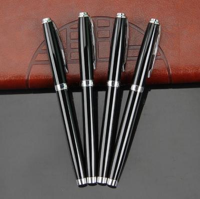 China Black color  Executive Metal Roller Pen Cap logo pen With Gift Box for sale