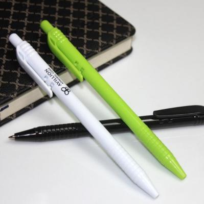 China New style matt color barrel plastic pen with grip logo pen for sale