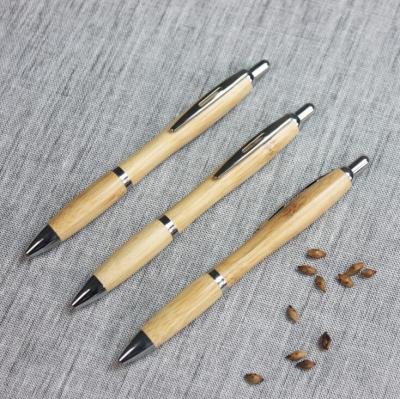 China Better selling wood bamboo pen for promotion,Click bamboon ball pen for sale