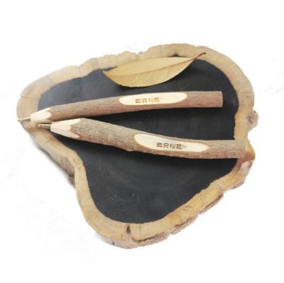 China Customized Logo Print Promotional Natural Wood Ball Pen for sale
