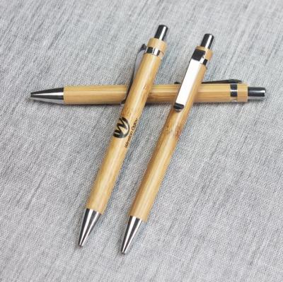 China Free sample bamboo pen manufacturer promotional classic wooden ball pen for sale