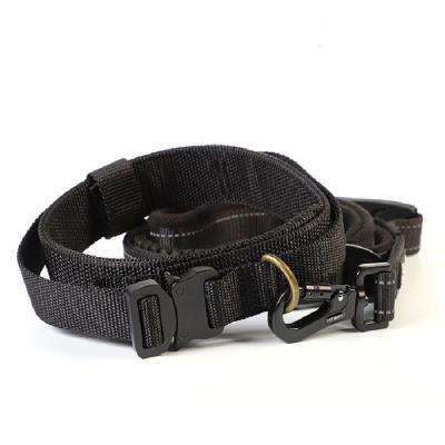 China Sustainable Sustainable Heavy Duty Pet Tactical Collar Dog Training Collar with Metal D-Ring Adjustable Dog Collar for sale