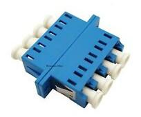 China Blue Lc Upc To Lc Upc Fiber Coupler Connector , Single Mode Lc Quad Adapter for sale