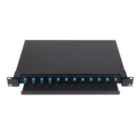 China 12 Core 1U Rack Mount Fiber Optic Patch Panel For FTTX Network Cable Management for sale