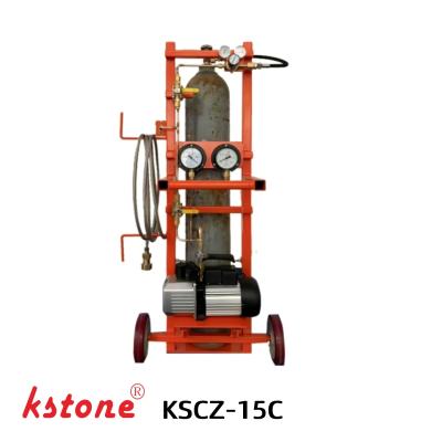 China KSCZ-15C Portable SF6 Vacuum and Filling Device with 15 m³/h Vacuum Pump, Cylinder Cart Design, and Stainless Steel Armored Hose for sale