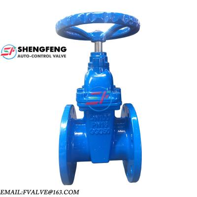China HIGH QUALITY CHINA SUPPLIER RESILIENT SEAT DIN DN100 F4 CAST IRON GATE VALVE for sale