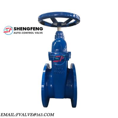 China DIN3352 F4 DN200 PN16 GGG50 cast iron soft seal flanged water gate valve for sale