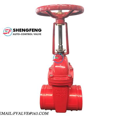 China groove cast iron DN150 GGG50 PN16 rising stem gate valve for sale