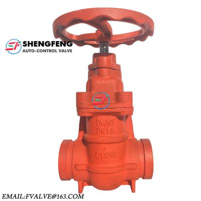 China Grooved end cast iron metal seat gate valve for sale