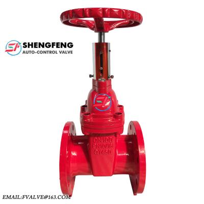 China ductile iron GGG50 PN16 resilient seated fire signal gate valve for sale