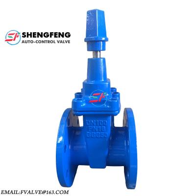 China DIN GGG50 PN16 DIN F4 soft seat non rising gate valve for sale