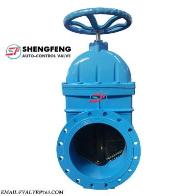 China Different Sizes And Rubber Seat Flange Cast Iron Gate Valve for sale