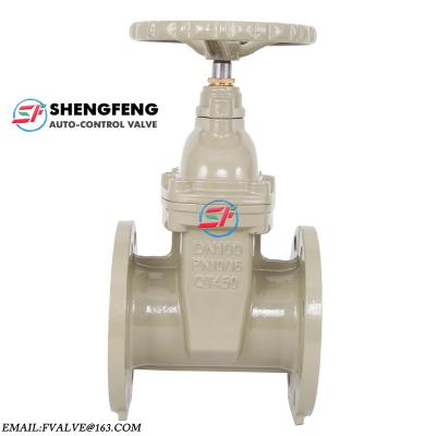 China PN16 SS disk cast iron body gate valve with hand wheel for sale