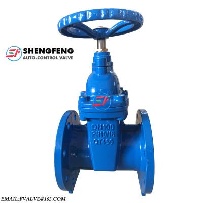 China DIN standard casting iron non-rising stem gate valves for water treatment for sale
