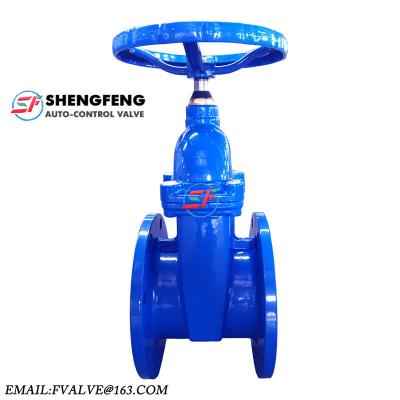 China Different Sizes And Rubber Seat Flange Cast Iron Gate Valve for sale