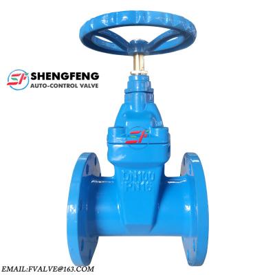 China 300mm Cast Iron Gate Valve Ductile Cast Iron hand wheel Gate Valve With Flange ductile iron foot valve for sale