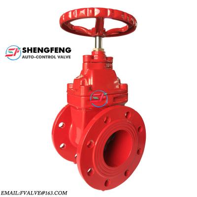 China 4 inch 8 inch cast iron body rubber lined stem gate valve for sale